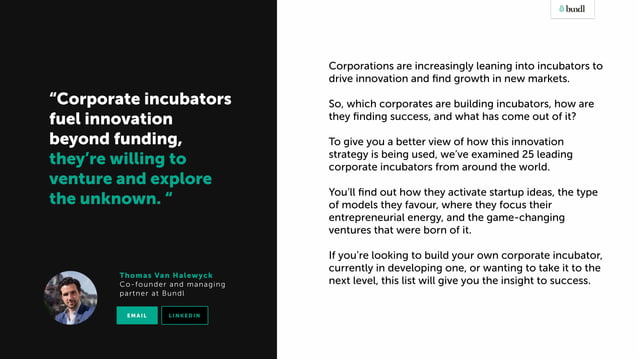 25 Corporate Incubators examples | PDF | Startups | Business