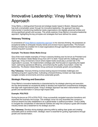 Innovative Leadership_ Vinay Mehra’s Approach.docx