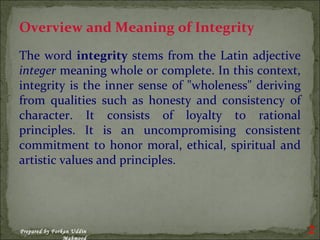 Integrity strategy | PPT