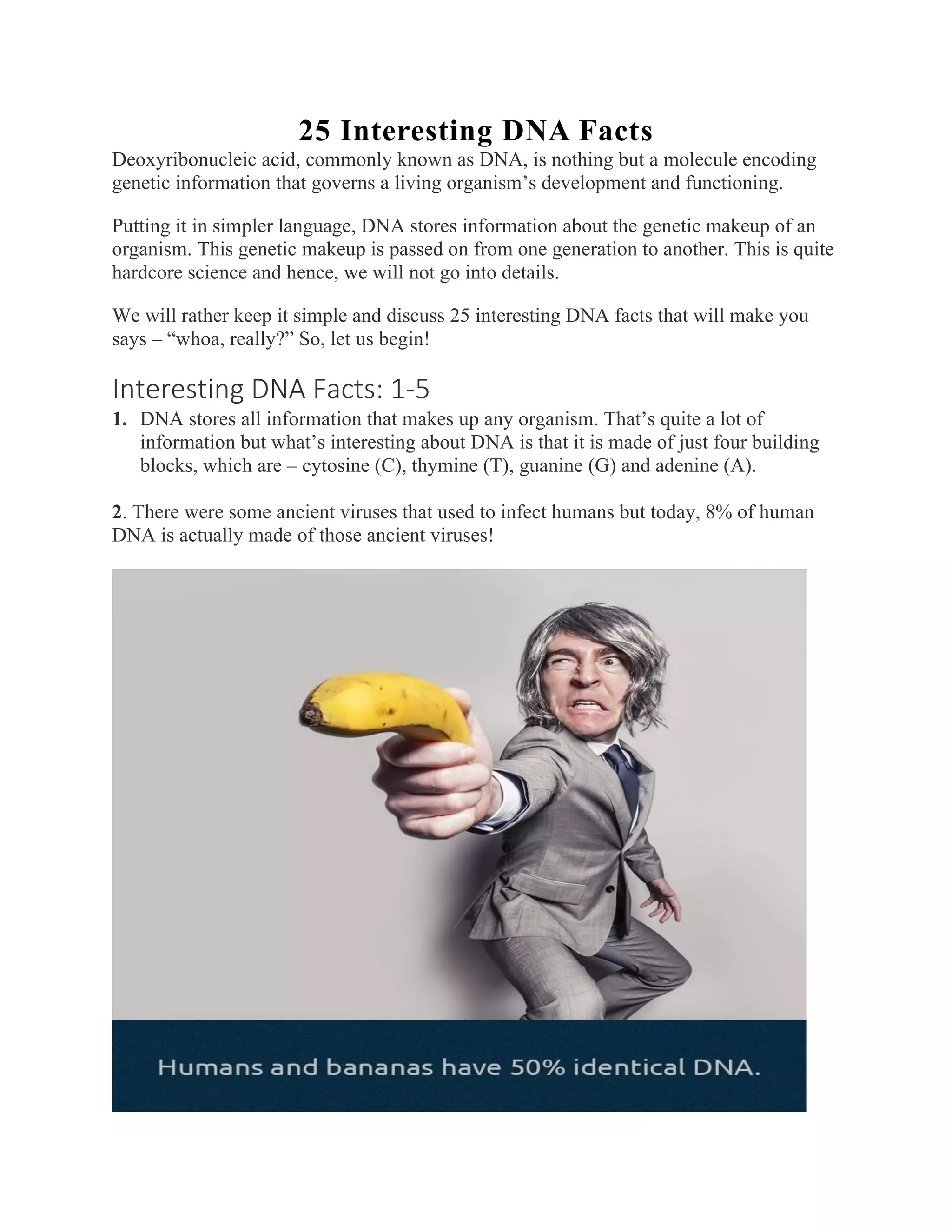 25 interesting dna facts | PDF