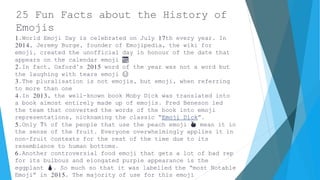 25 interesting facts about emojis you need to know | PPT