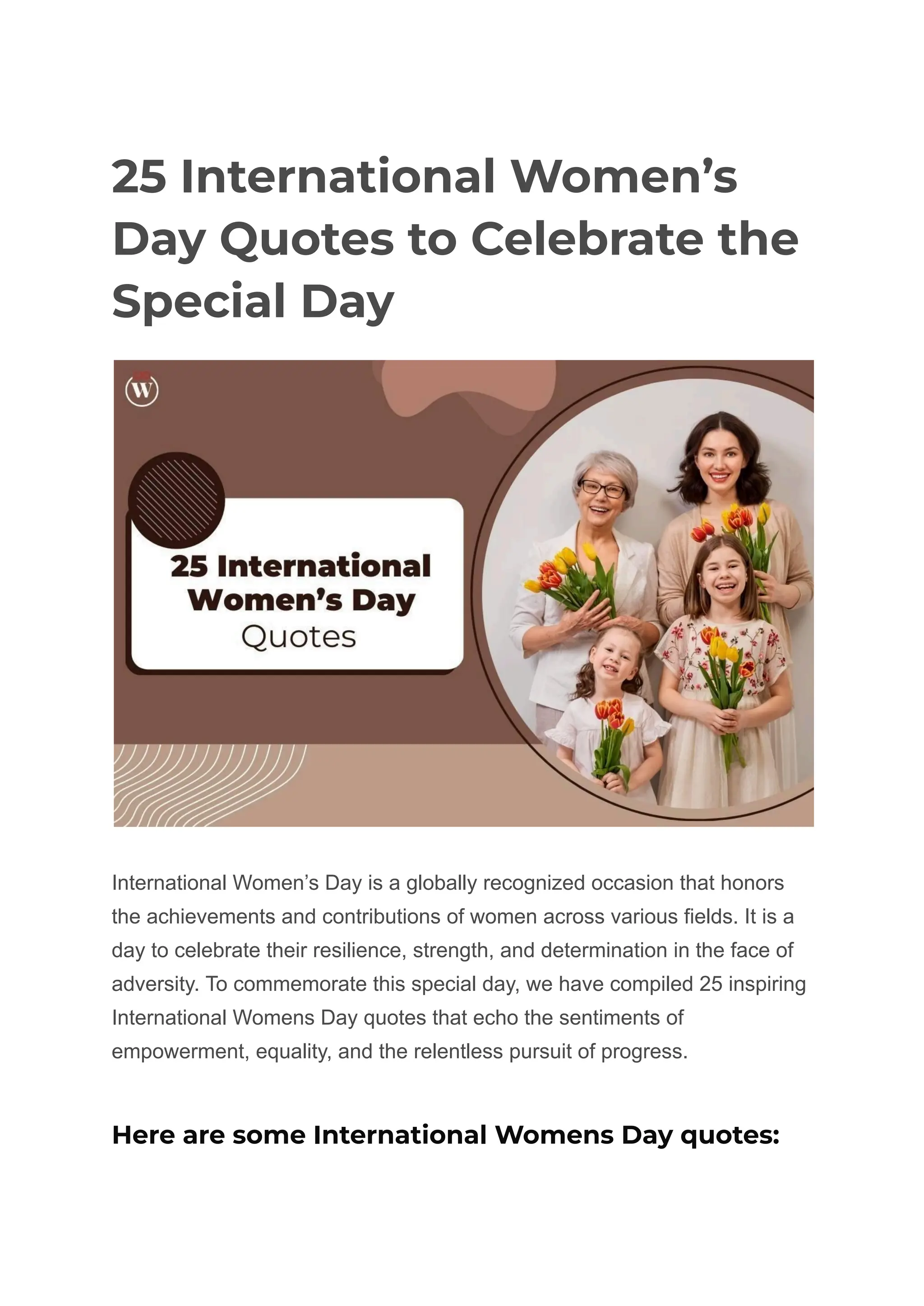 25 International Women’s Day Quotes to Celebrate the Special Day.pdf