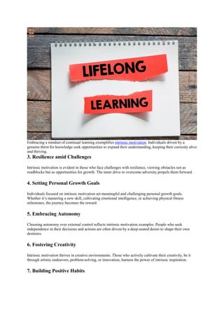 25 Intrinsic Motivation Examples to Embrace in 2024 | Future Education ...