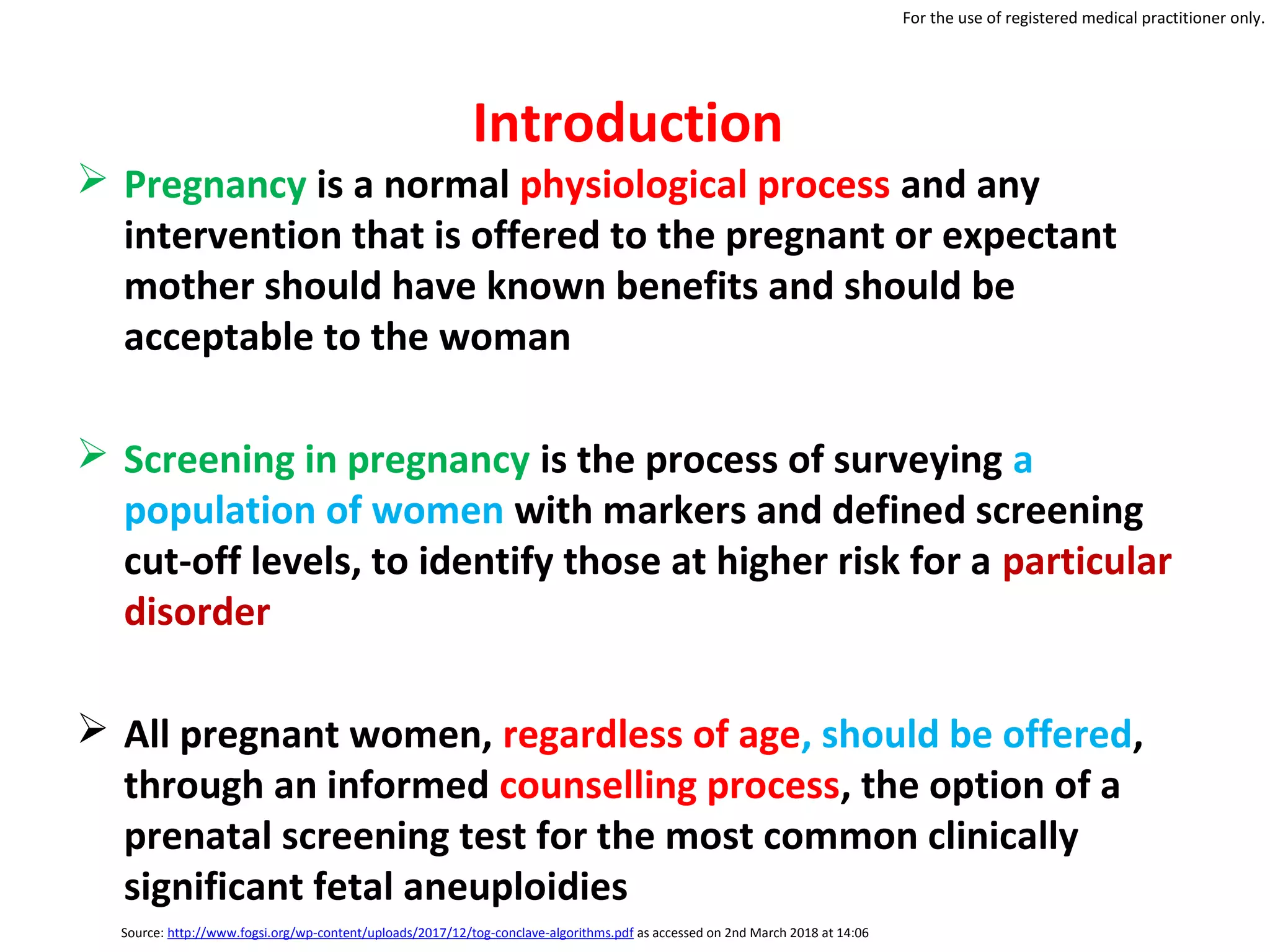 Investigations in First Trimester Pregnancy | PPT