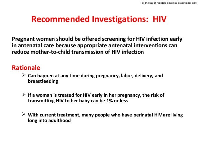 Investigations in First Trimester Pregnancy