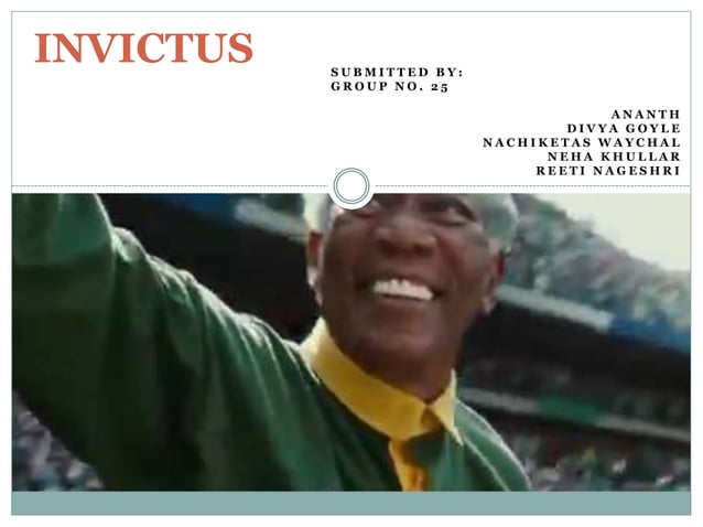 Movie Invictus Leadership analysis | PPTX
