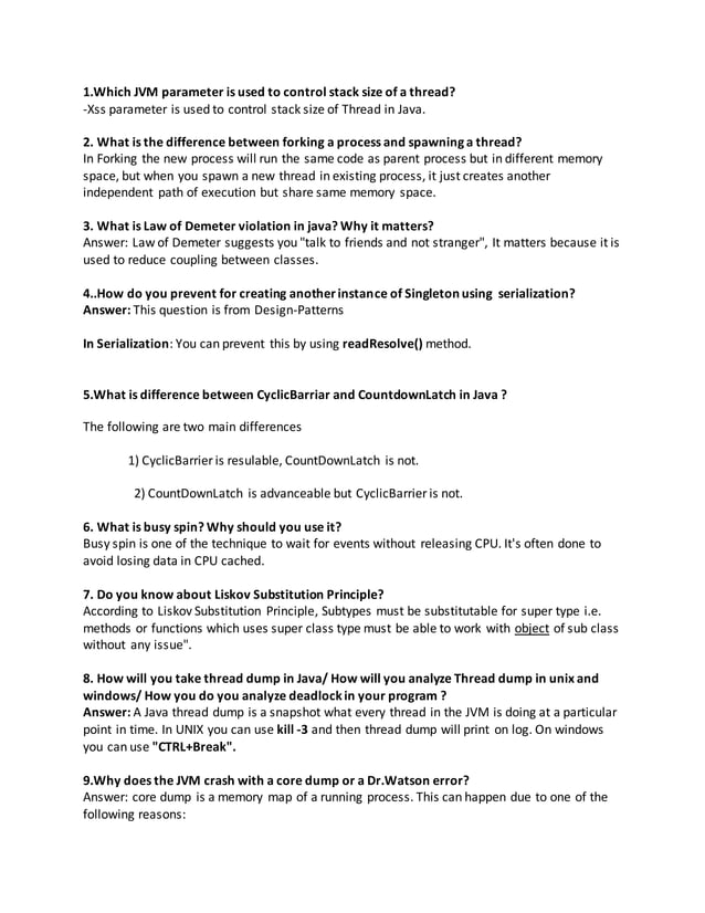 25 java tough interview questions | PDF