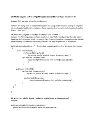 25 java tough interview questions | DOCX | Programming Languages ...