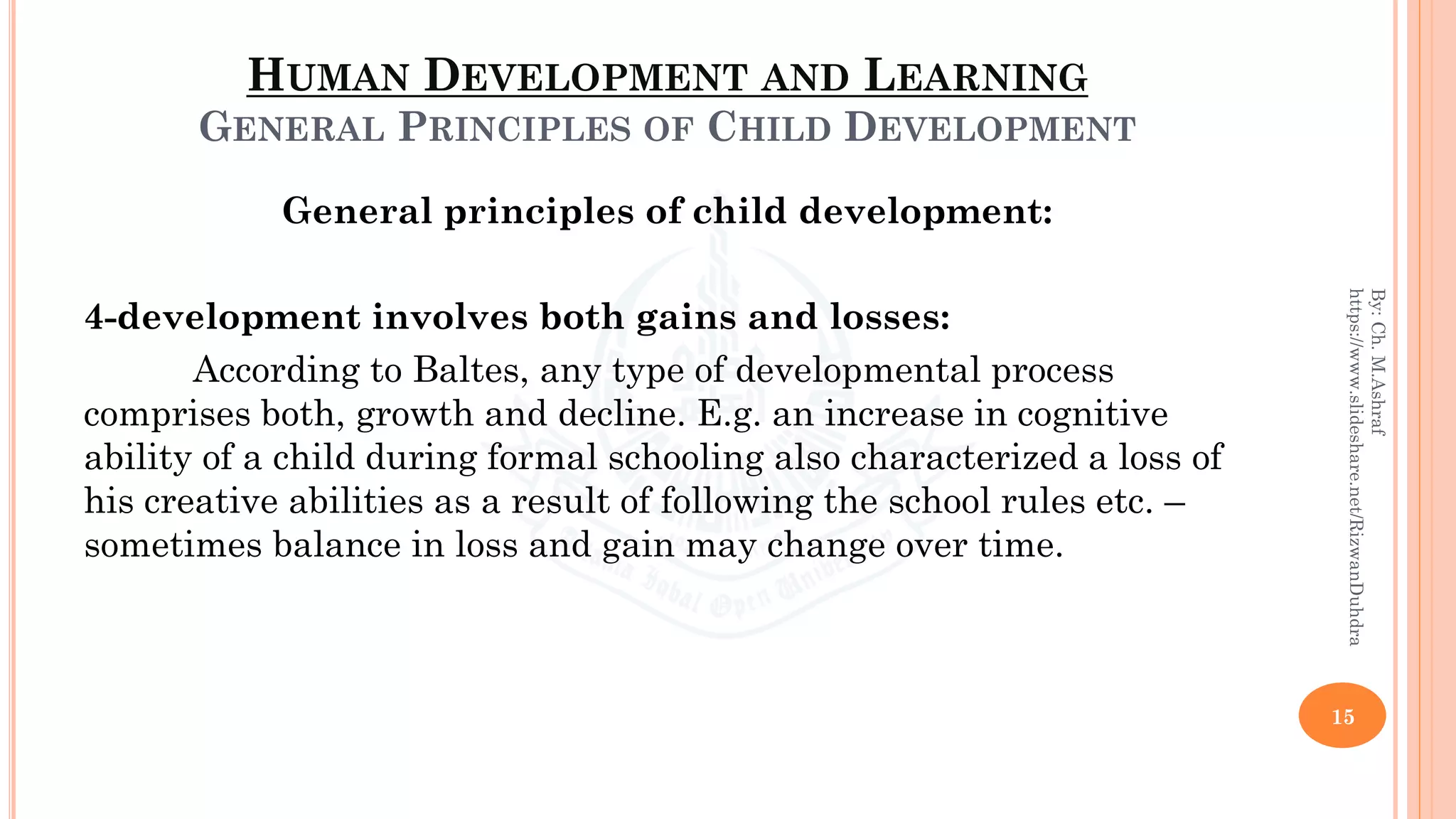 GENERAL PRINCIPLES OF CHILD DEVELOPMENT | PDF