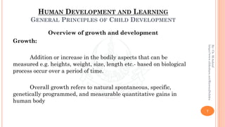 GENERAL PRINCIPLES OF CHILD DEVELOPMENT | PDF