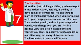 25 killer actions to boost your self confidence | PPTX