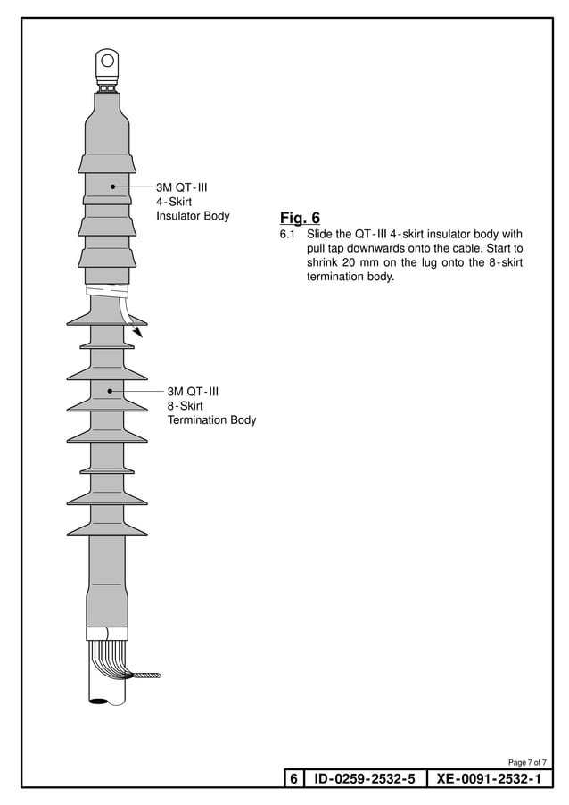 25kV Cable Termination - 3M Cold Shrink 95-EP-631-2 - Network Rail PADS ...