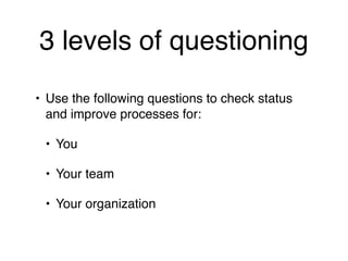 25 Lean questions | KEY