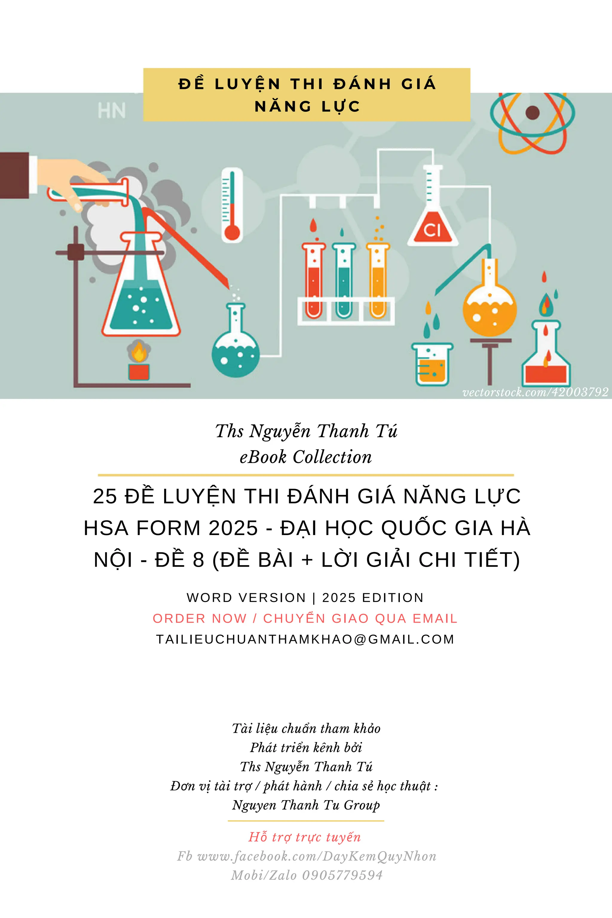 25 ĐỀ LUYỆN THI ĐÁNH GIÁ NĂNG LỰC HSA FORM 2025 - ĐẠI HỌC QUỐC GIA HÀ NỘI - ĐỀ 8 (ĐỀ BÀI + LỜI ...