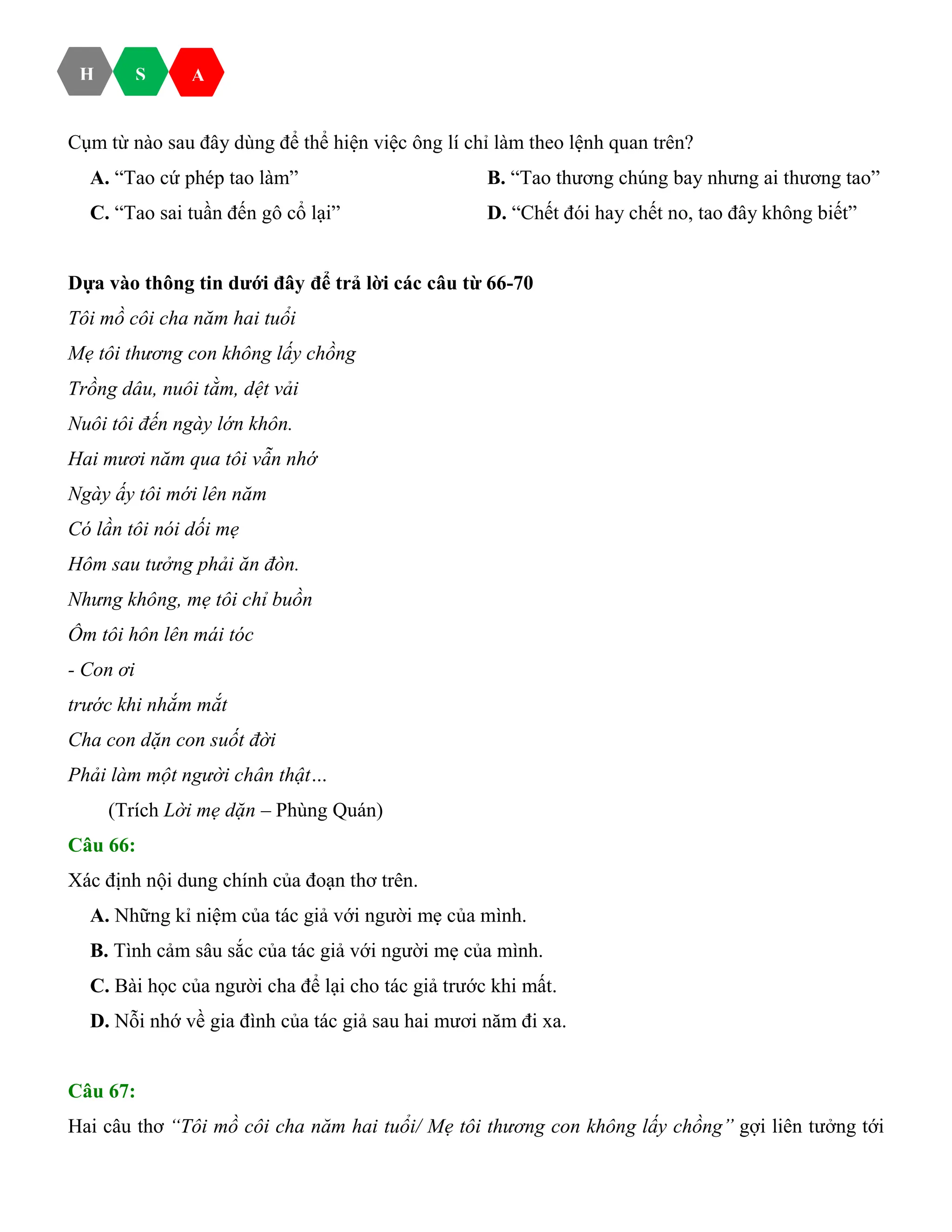 25 ĐỀ LUYỆN THI ĐÁNH GIÁ NĂNG LỰC HSA FORM 2025 - ĐẠI HỌC QUỐC GIA HÀ NỘI - ĐỀ 8 (ĐỀ BÀI + LỜI ...