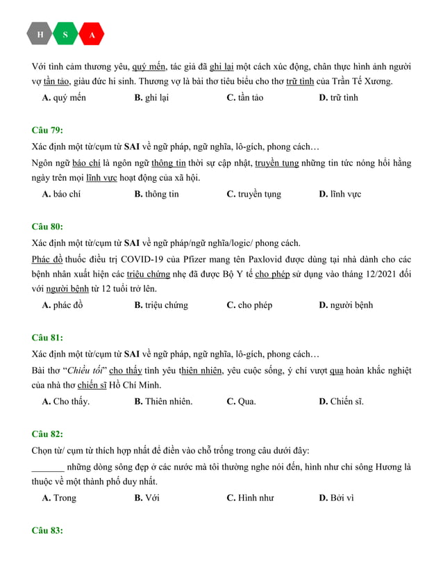 25 ĐỀ LUYỆN THI ĐÁNH GIÁ NĂNG LỰC HSA FORM 2025 - ĐẠI HỌC QUỐC GIA HÀ NỘI - ĐỀ 8 (ĐỀ BÀI + LỜI ...