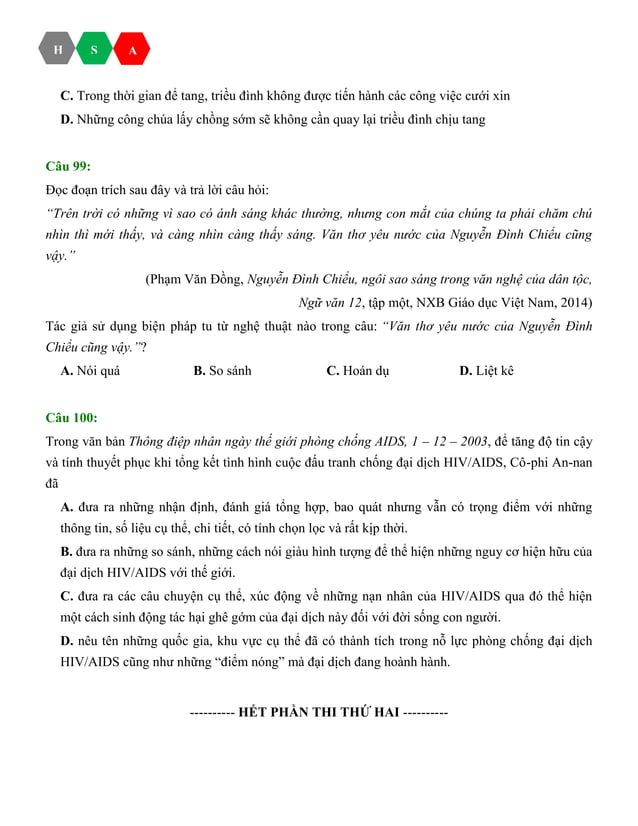 25 ĐỀ LUYỆN THI ĐÁNH GIÁ NĂNG LỰC HSA FORM 2025 - ĐẠI HỌC QUỐC GIA HÀ NỘI - ĐỀ 8 (ĐỀ BÀI + LỜI ...