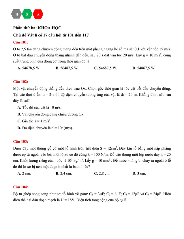 25 ĐỀ LUYỆN THI ĐÁNH GIÁ NĂNG LỰC HSA FORM 2025 - ĐẠI HỌC QUỐC GIA HÀ NỘI - ĐỀ 8 (ĐỀ BÀI + LỜI ...