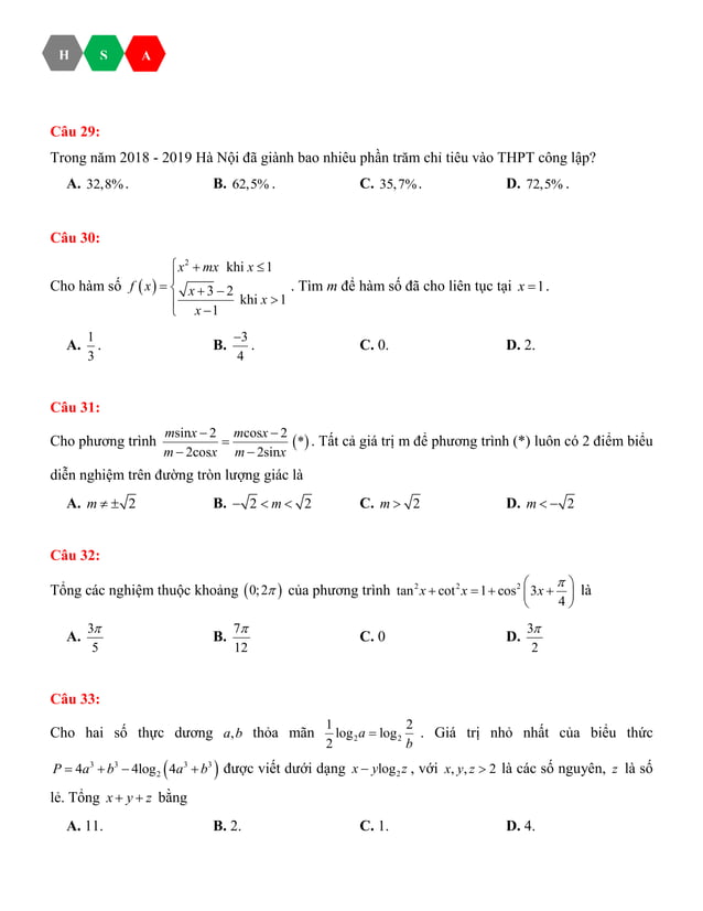 25 ĐỀ LUYỆN THI ĐÁNH GIÁ NĂNG LỰC HSA FORM 2025 - ĐẠI HỌC QUỐC GIA HÀ NỘI - ĐỀ 8 (ĐỀ BÀI + LỜI ...