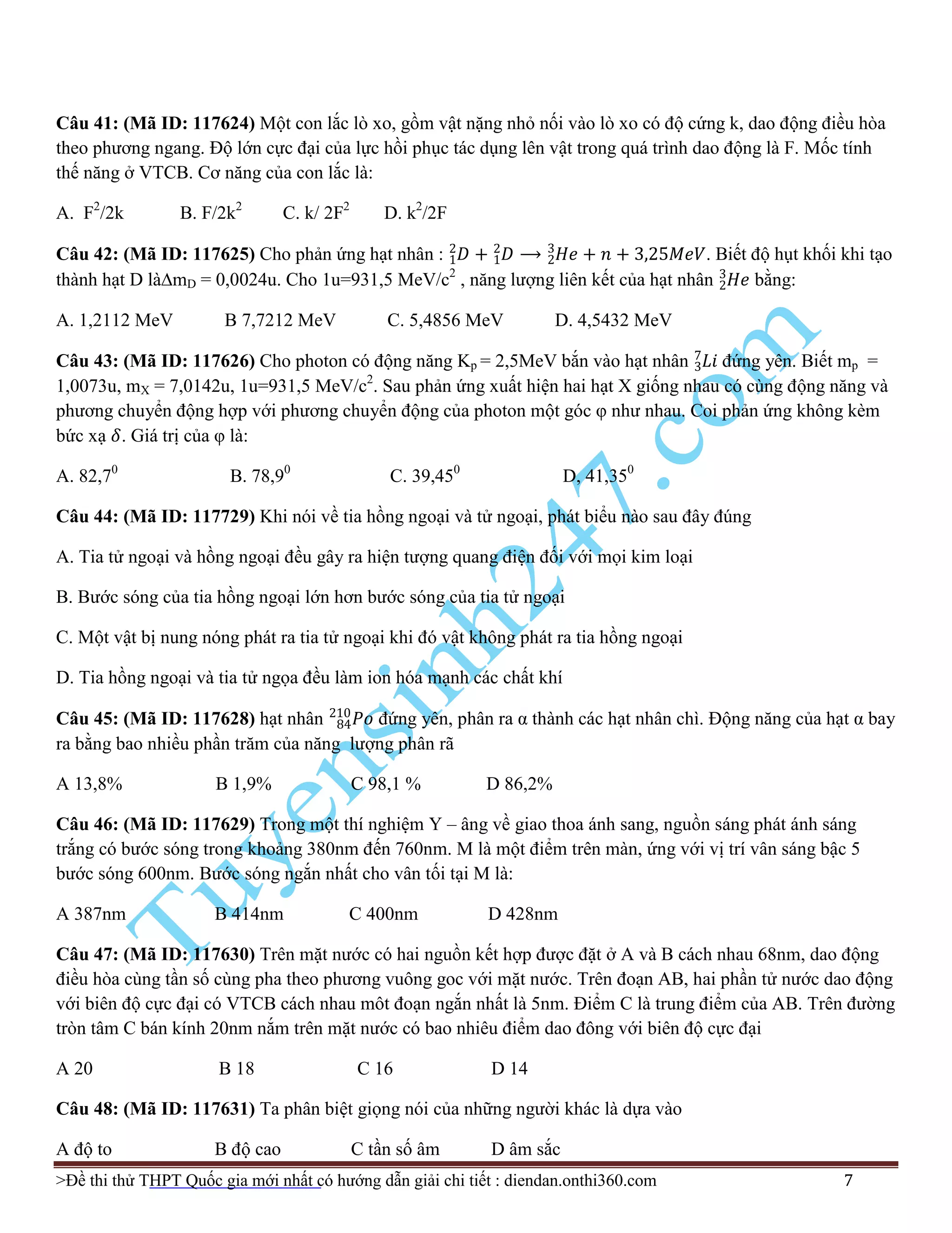 25 ly truong_thpt_chuyen_khtn_lan_2_nam_2016 | PDF