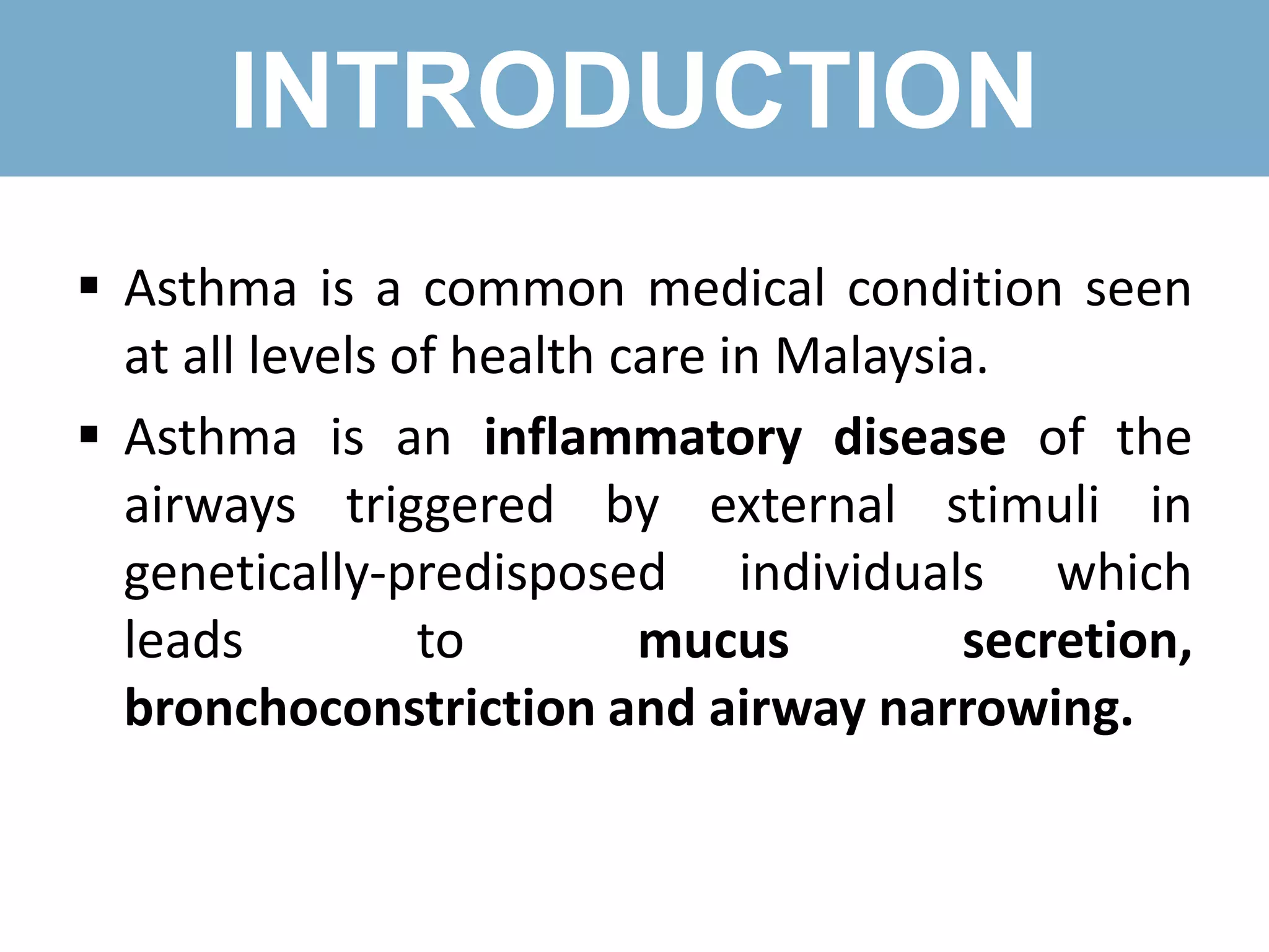 Management of Bronchial Asthma | PPTX