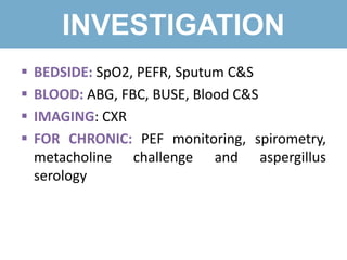 Management of Bronchial Asthma | PPTX