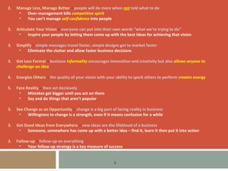 25 Management Rules | PPT