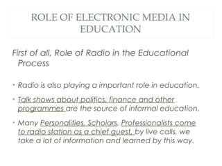 Mass communication and literacy & education development | PPT