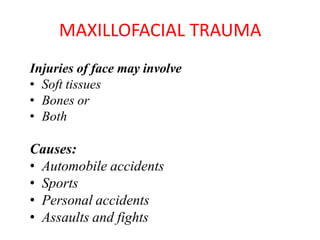 maxillofacial trauma | PPTX