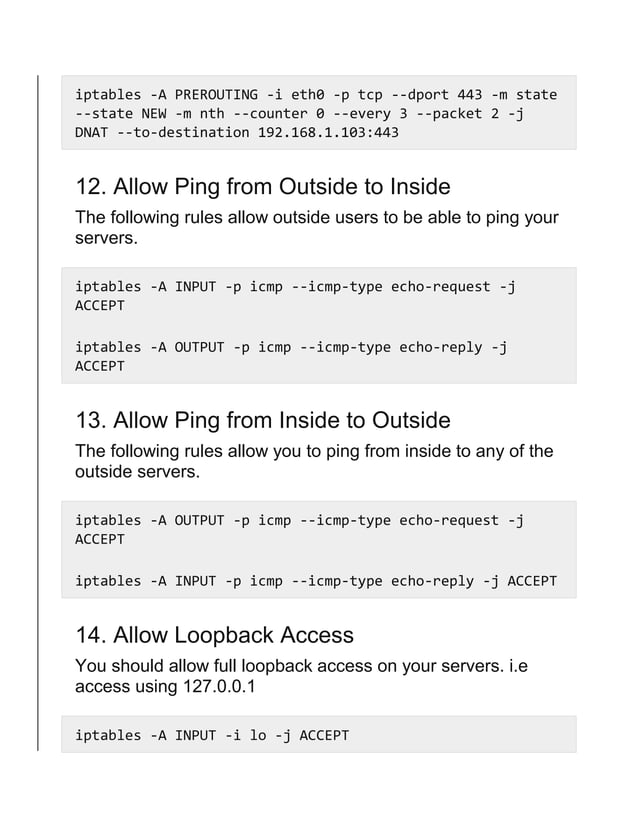 25 most frequently used linux ip tables rules examples | PDF