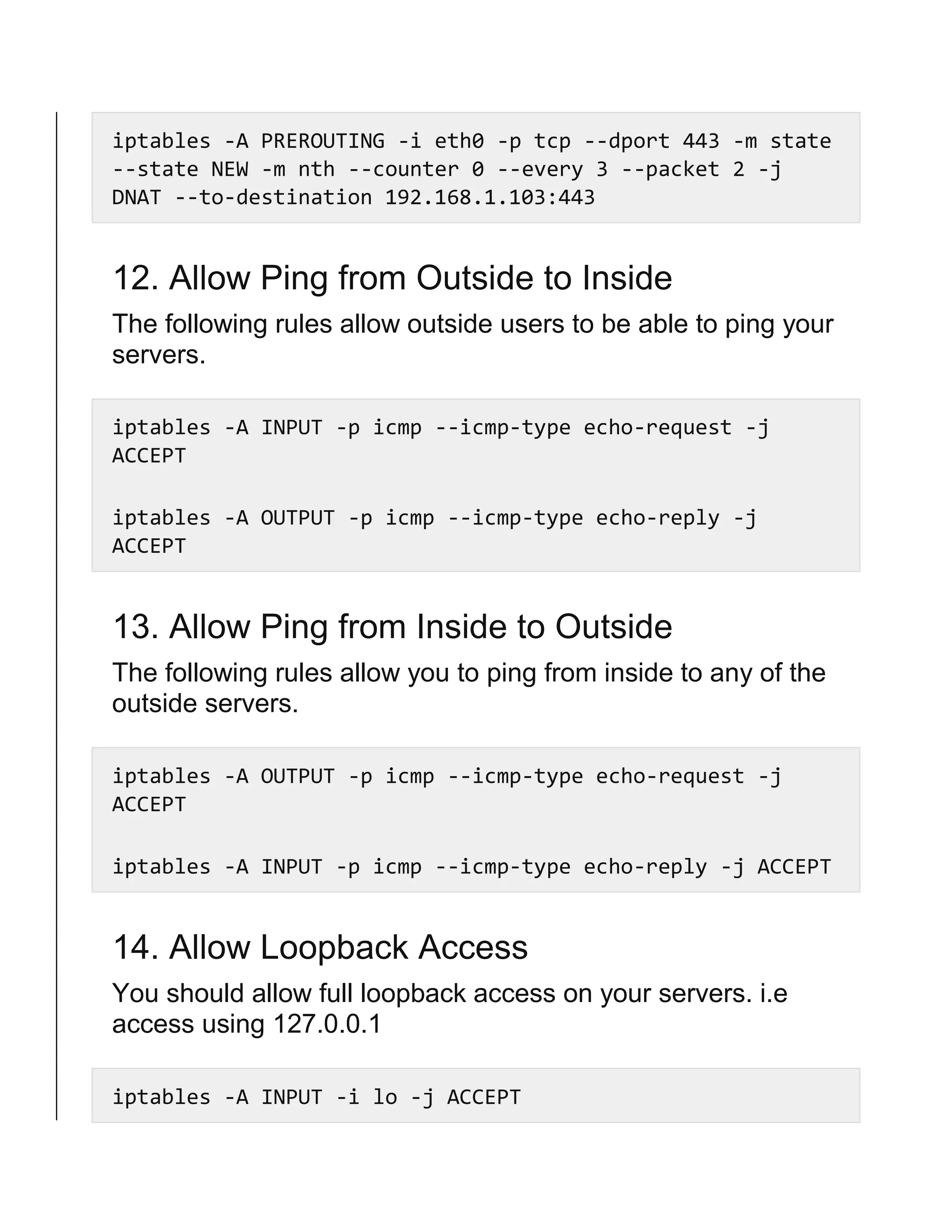 25 most frequently used linux ip tables rules examples | DOCX