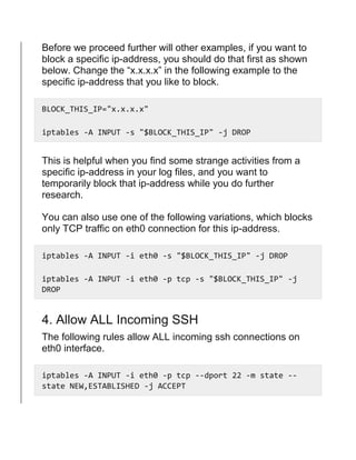 25 most frequently used linux ip tables rules examples | DOCX