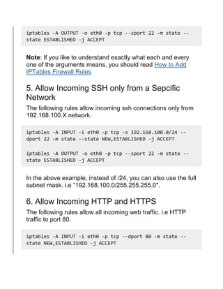 25 most frequently used linux ip tables rules examples | DOCX