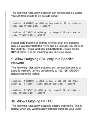 25 most frequently used linux ip tables rules examples | DOCX