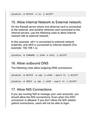 25 most frequently used linux ip tables rules examples | DOCX