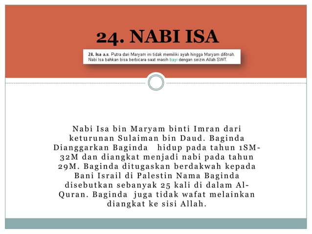 25 Nabi Dan Rasul Dalam Islam | PPTX