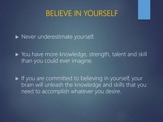 Never underestimate yourself | PPT