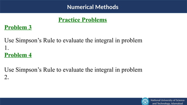 25 Numerical Integration using the different approch | PPT