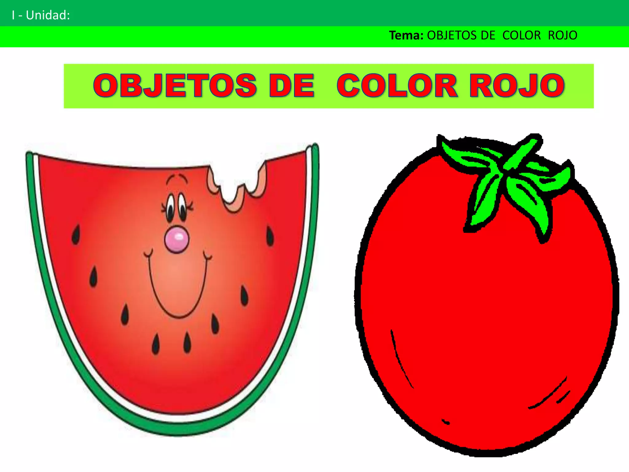 25 objetos de color rojo | PPTX