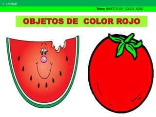 25 objetos de color rojo | PPTX