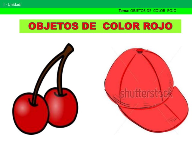 25 objetos de color rojo | PPTX