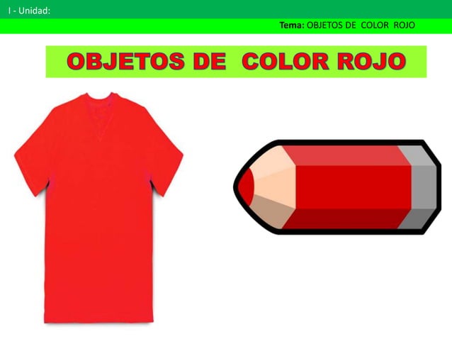 25 objetos de color rojo | PPT