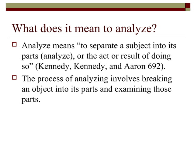 Writing the Analytical Essay | PPT | Fiction | Books and Literature