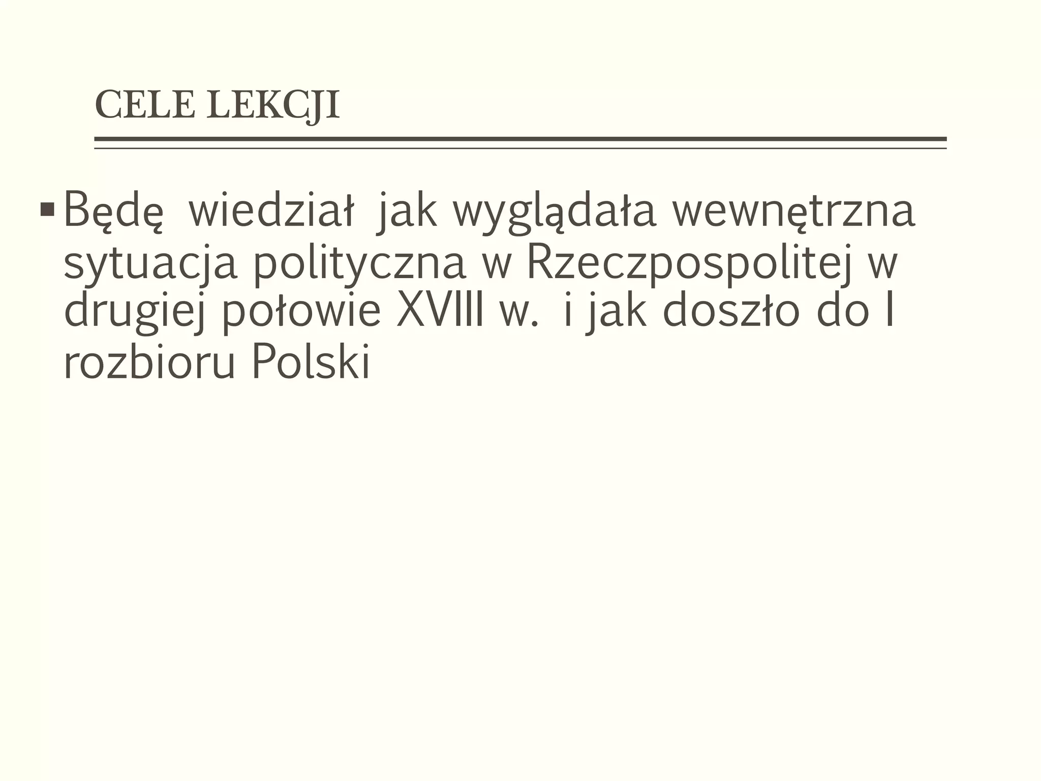 Ostatni król Polski | PPTX