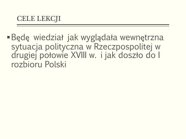 Ostatni król Polski | PPTX