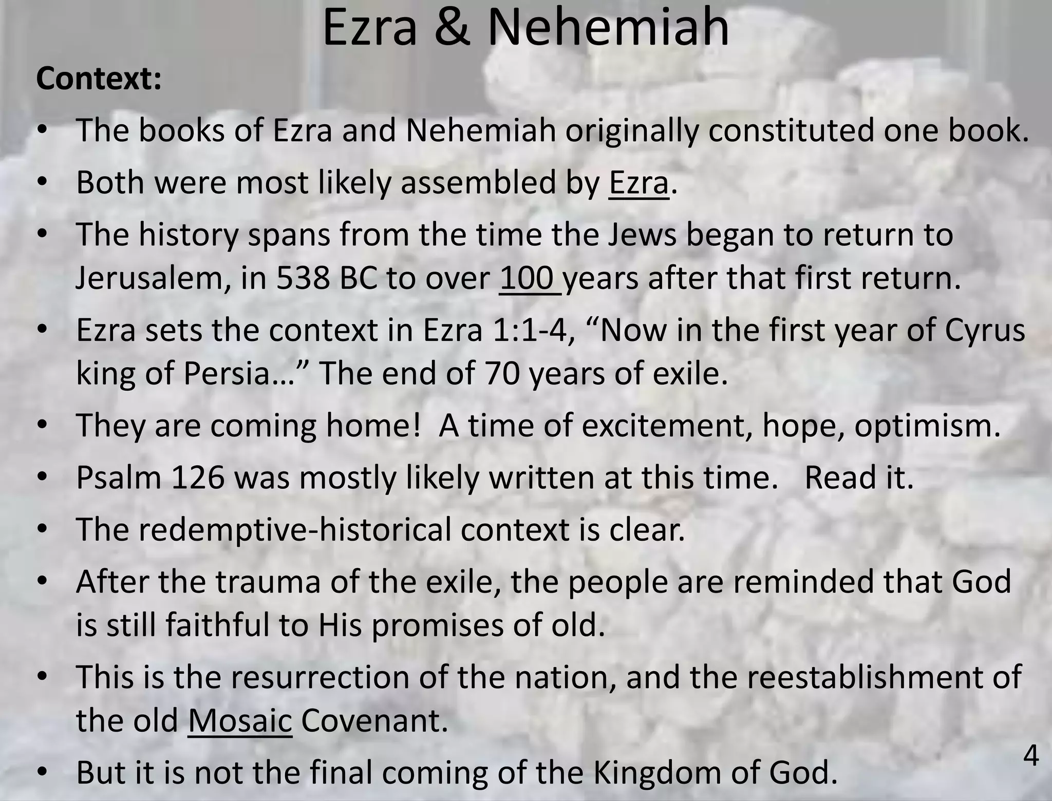 Session 25 Old Testament Overview - Ezra, Nehemiah, and Ester | PPTX