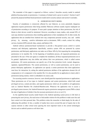 Attribute-based Permission Model for Android Smartphones | PDF