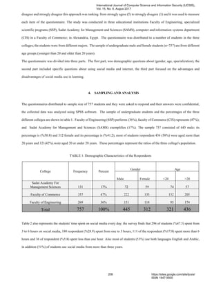 Study Egyptian Students’ Perception of Using Social Media in Learning | PDF | Social Networking ...