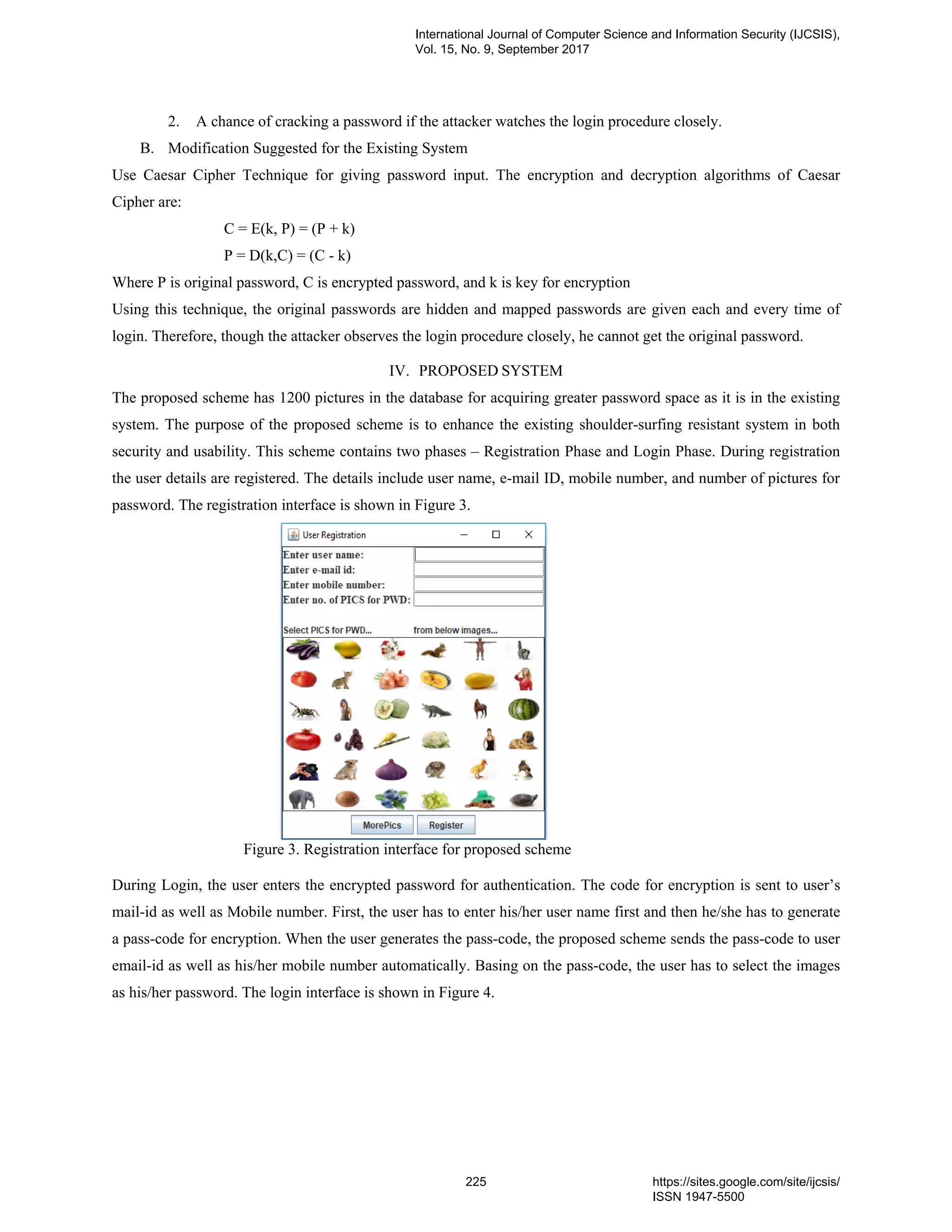 Enhancement of Shoulder-Surfing Resistant Graphical Password Scheme for Cloud using Caesar ...