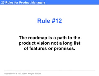 25 Rules for Product Managers | PPT